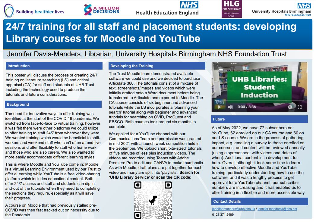 HLG75 – Poster Competition – Health Libraries Group