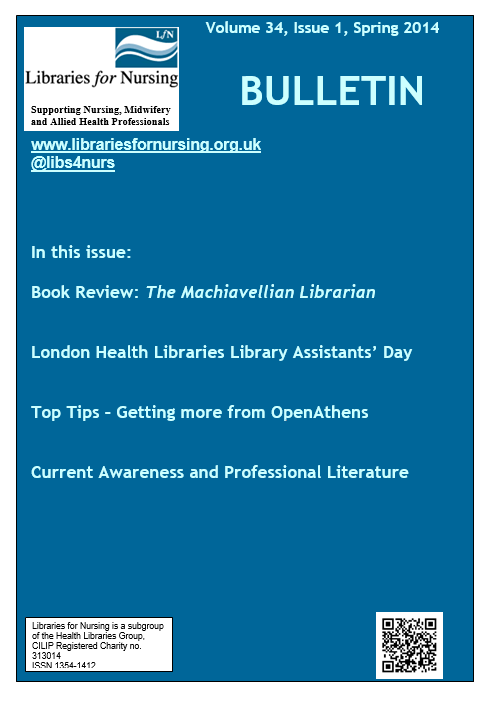 Libraries for Nursing Bulletin Vol 34 (1) – Health Libraries Group