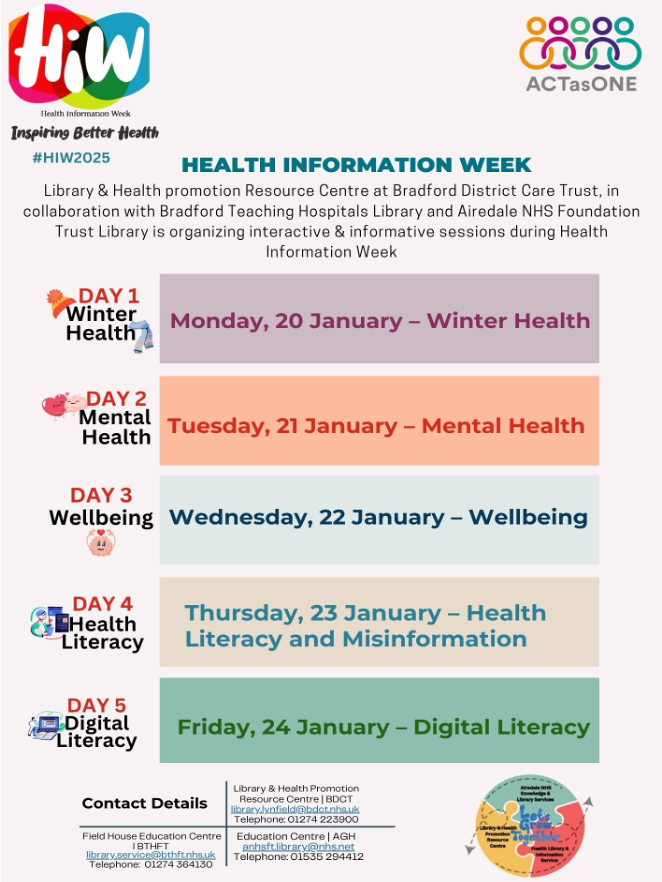 Health Information Week – A collaboration between three NHS libraries ...